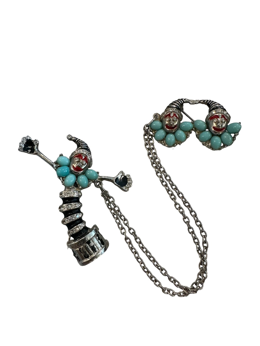 Reja Unsigned Jack in the Box Chatelaine Pin Brooch - Etsy