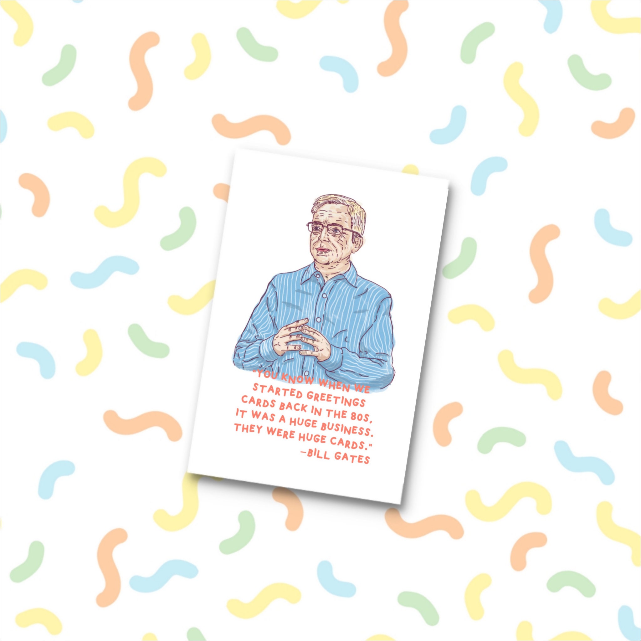 Nathan for You Card Bill Gates Aka Bill Heath Greetings Card on ...