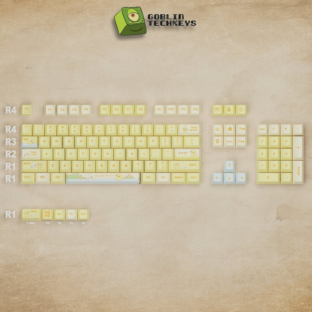 Quacky 109keys Keycaps Set | Customizable Keys | PBT Keycap | Cherry ...