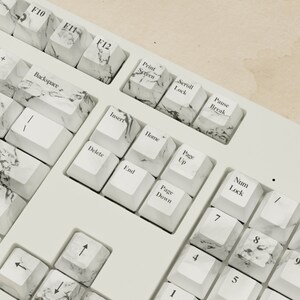 Marble 109keys Keycaps Set | Customizable Keys | PBT Keycap | Cherry ...