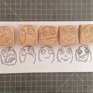 Grading by Memes - Hand Carved Rubber Stamp Set - Gift for School ...