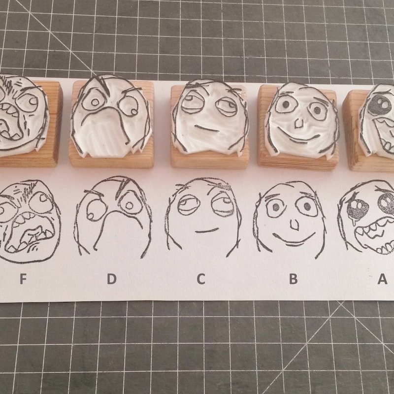 Funny Rubber Stamp - Etsy