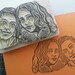 Couple Photo Portrait Hand Carved Custom Rubber Stamp for - Etsy