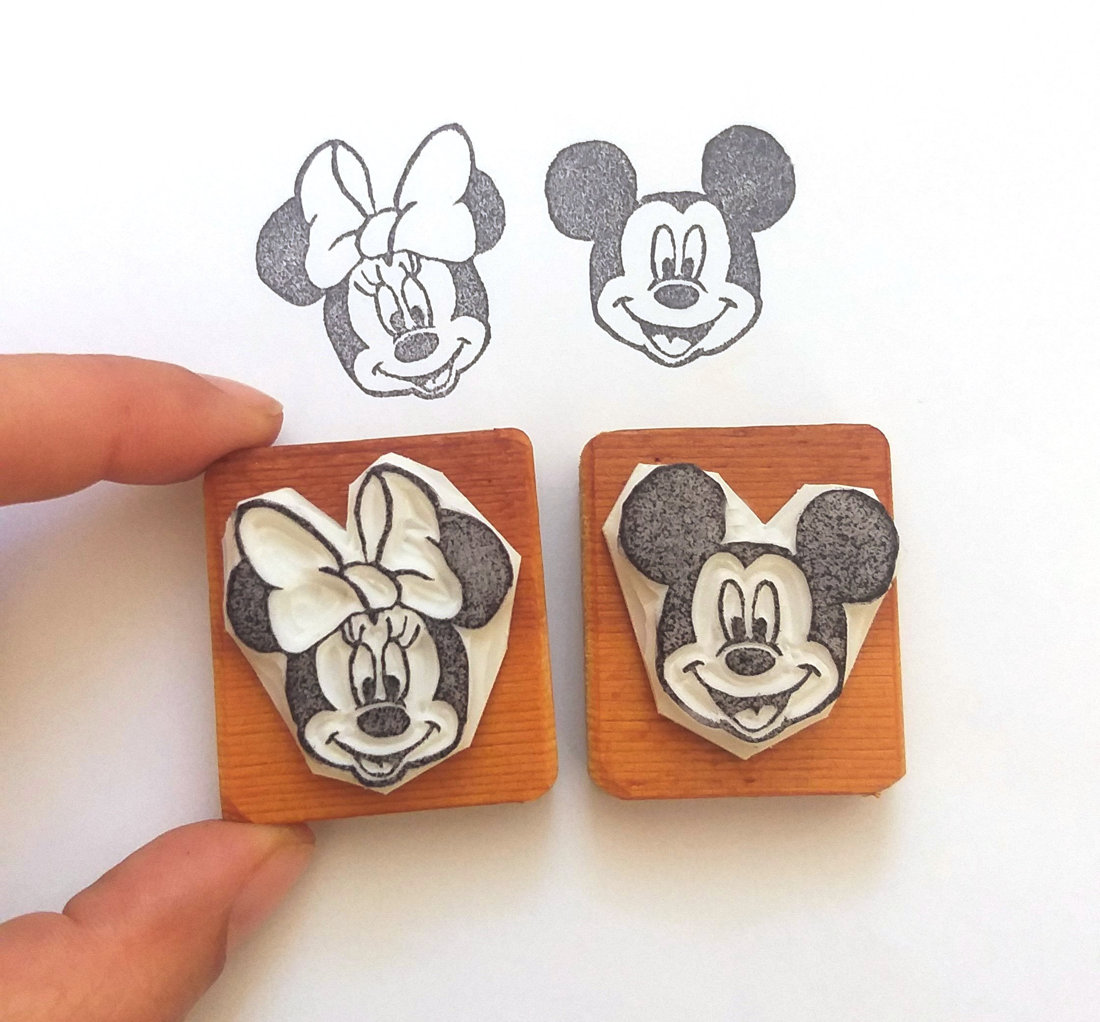 Mickey Mouse Silhouette Rubber Stamp