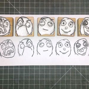 Grading by Memes - Hand Carved Rubber Stamp Set - Gift for School ...
