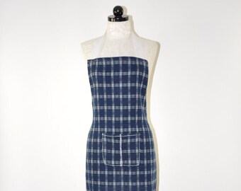 Blue Gingham Apron - Etsy
