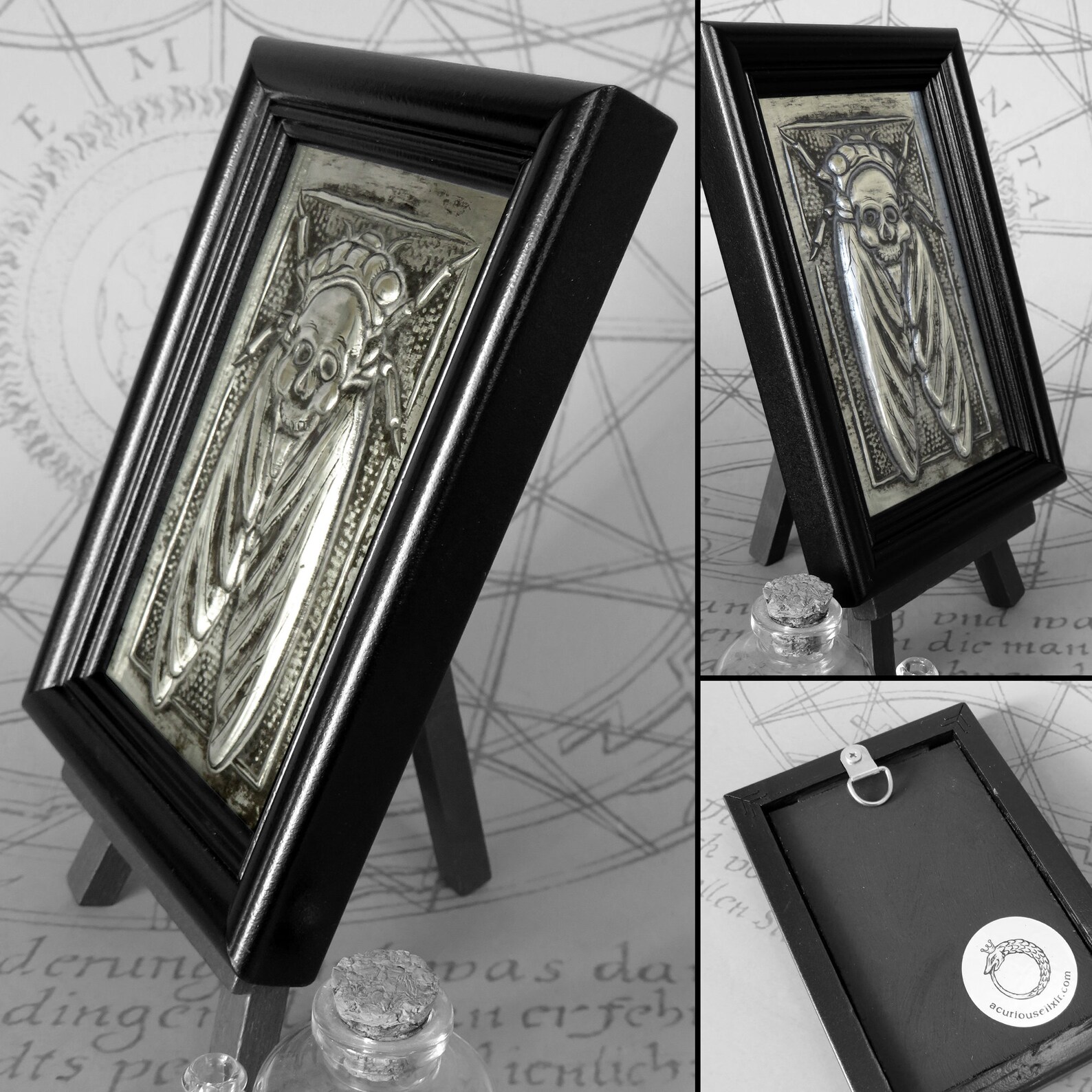 Skull Cicada : Hand Embossed Anatomical Repoussé Metal Wall Art - Etsy