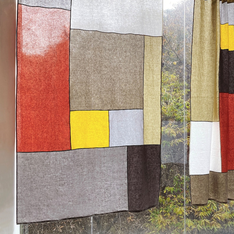 Modernized Korean Traditional Pojagi Curtain/ Shade/ Divider/ Tapestry ...