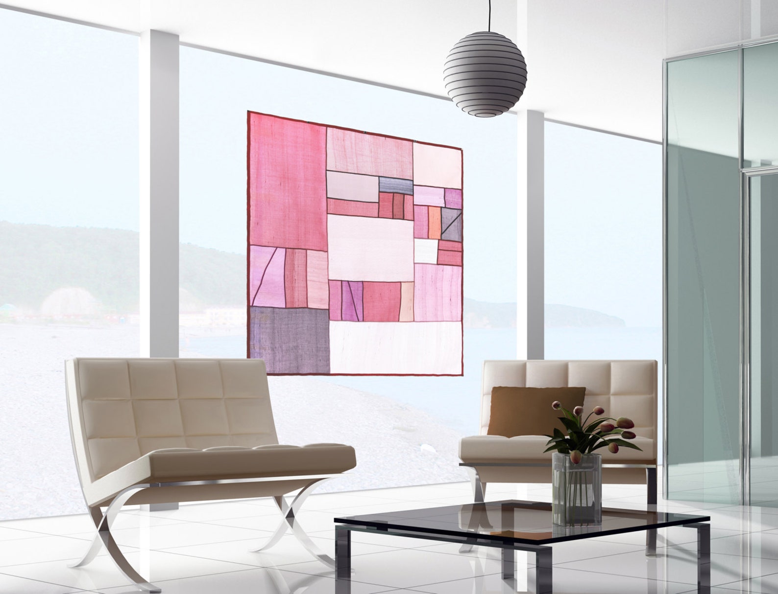 Modernized Korean Traditional Pojagi Hanging/ Sheer Shade/ Tapestry ...