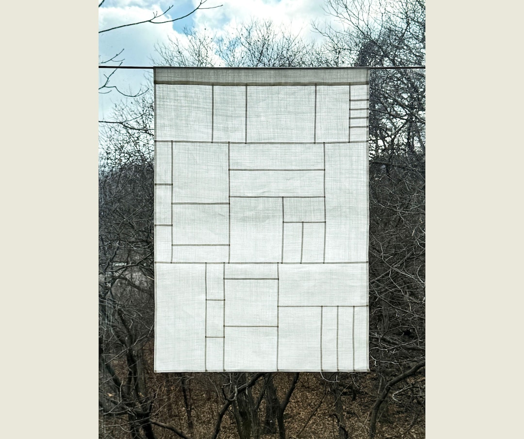 Pojagi(bojagi) Patchwork Curtain, Korean Traditional Ramie and Sewing ...