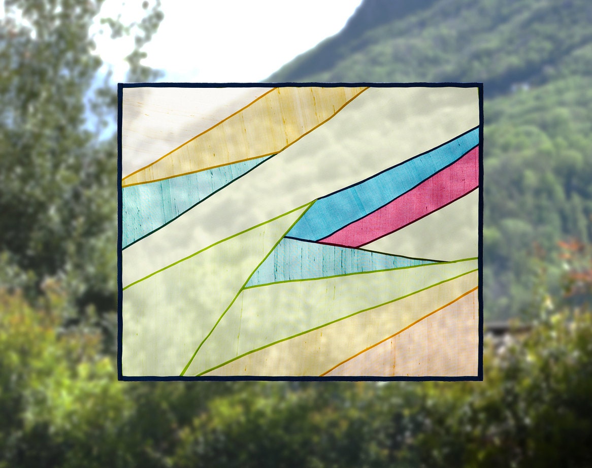 Modernized Korean Traditional Pojagi Tapestry/ Window Decor/ Window ...