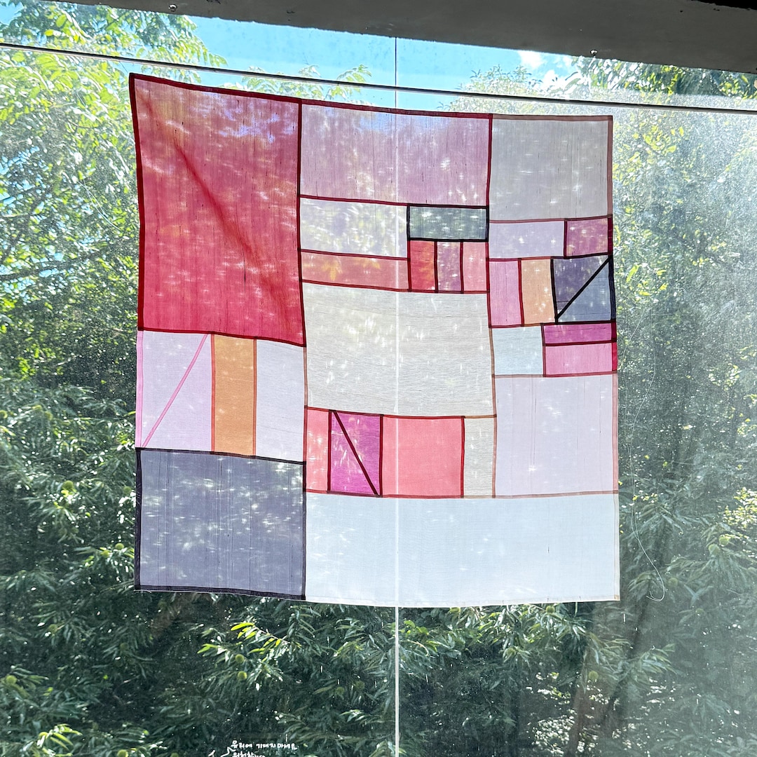 Pojagi Patchwork Shade/tapestry: Traditional Sheer Silk, Korean ...