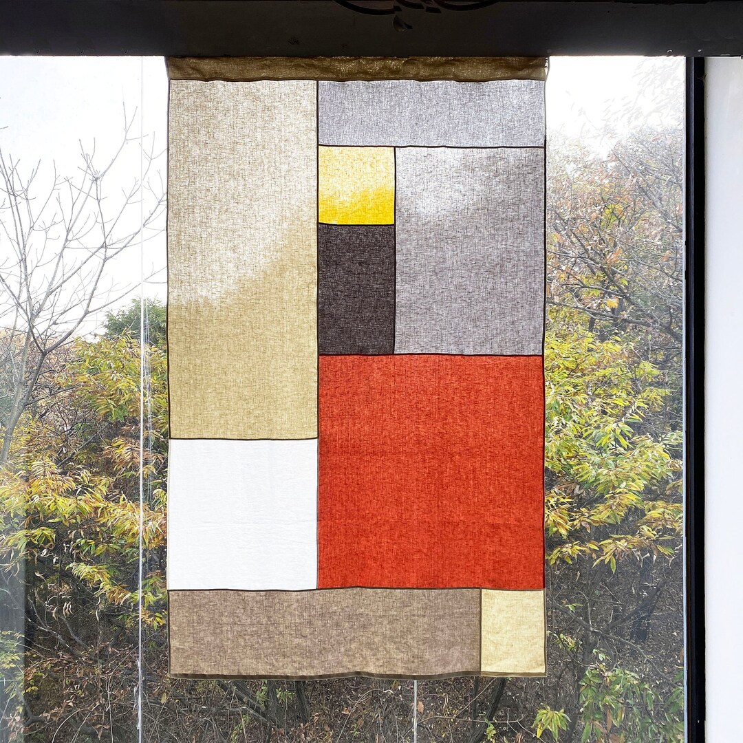 Modernized Korean Traditional Pojagi Curtain/ Shade/ Divider/ Tapestry ...