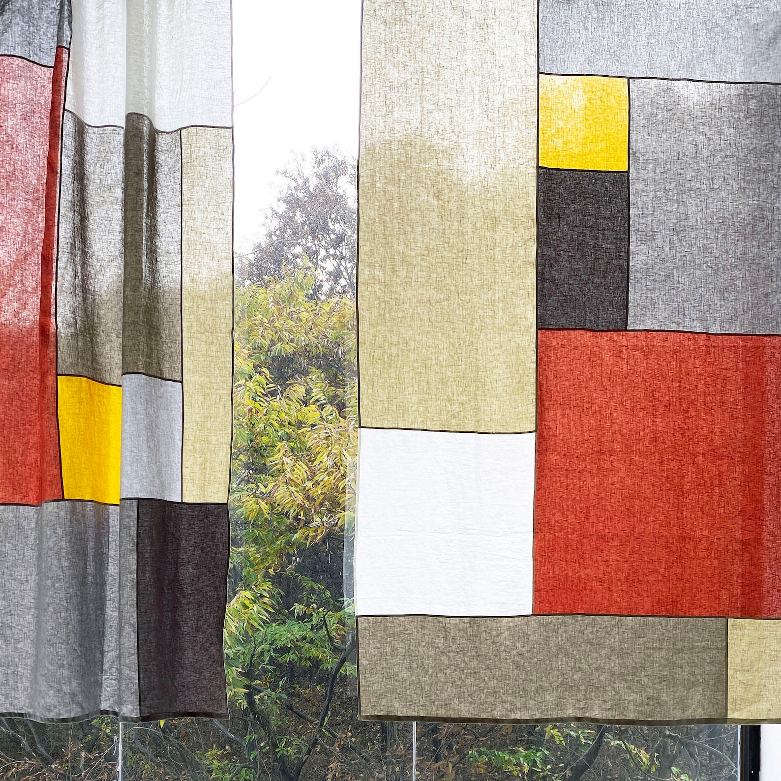 Modernized Korean Traditional Pojagi Curtain/ Shade/ Divider/ Tapestry ...