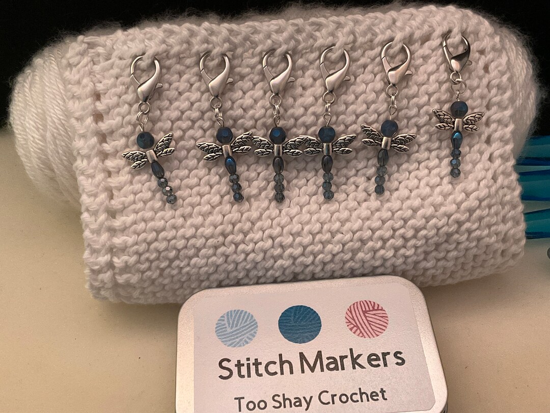 Stitch Makers 6 Handmade Too Shay Crochet Blue Dragonfly Stitch Makers ...