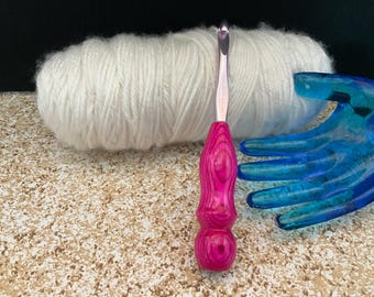 Susan Bates F / 3.75 Mm 1 Handmade Too Shay Crochet Hook Handle With ...