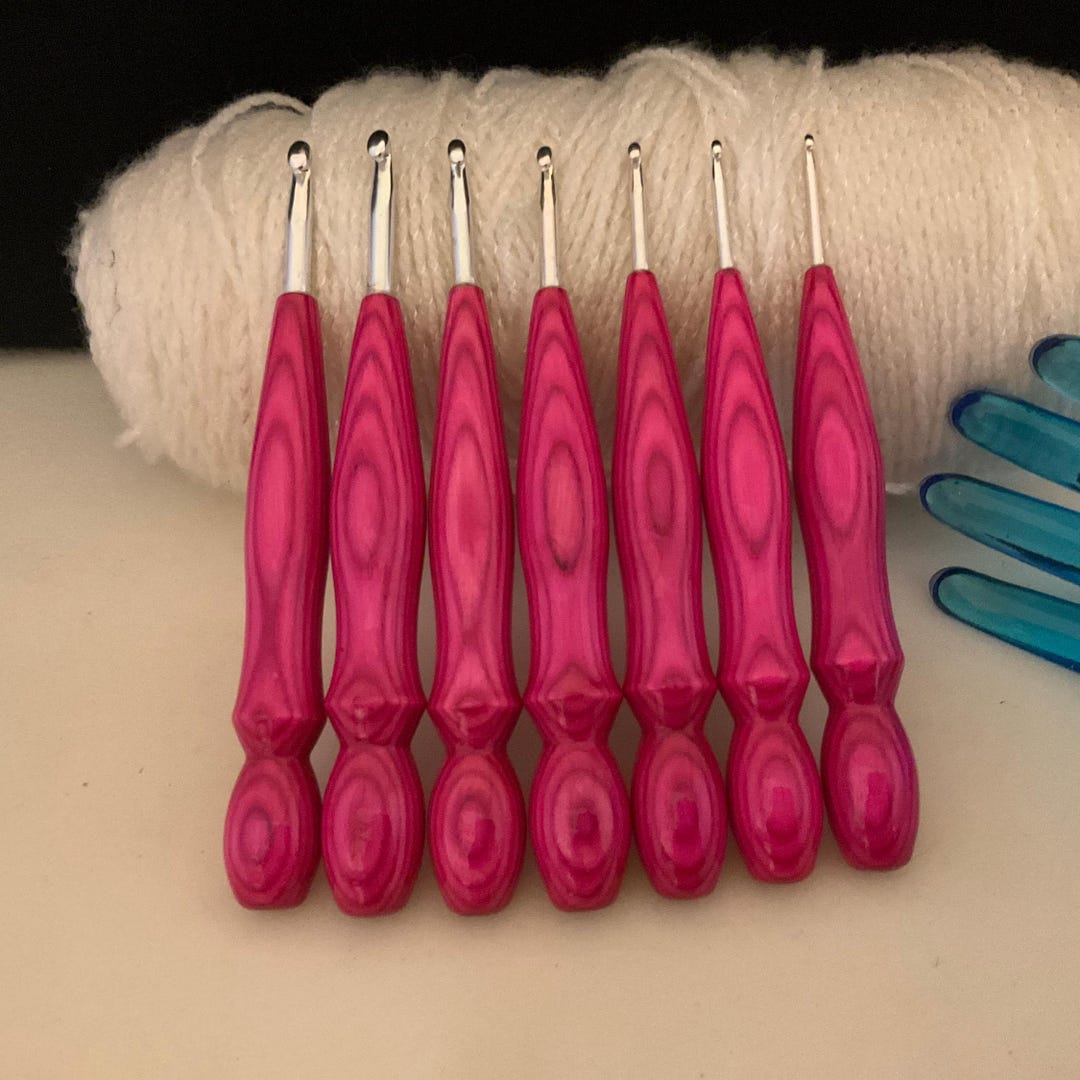 7 Handmade Too Shay Crochet Hook Handle With Aluminum Tip Hook Size : 2 ...