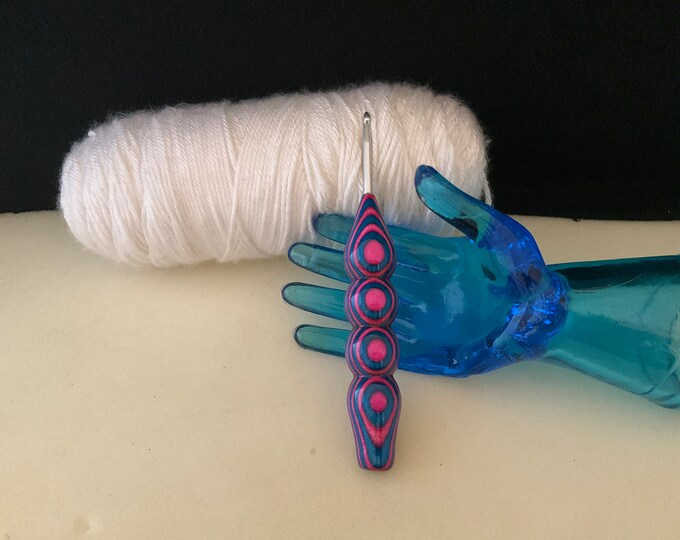 Clover Amour 7 / 4.50 Handmade Too Shay Crochet Hook Handle With Color ...