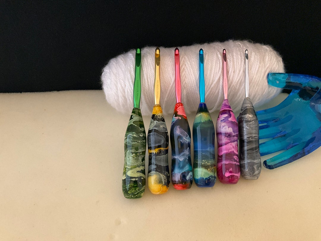 Susan Bates Hook F - K 6 Handmade Too Shay Crochet Hook Handle With ...