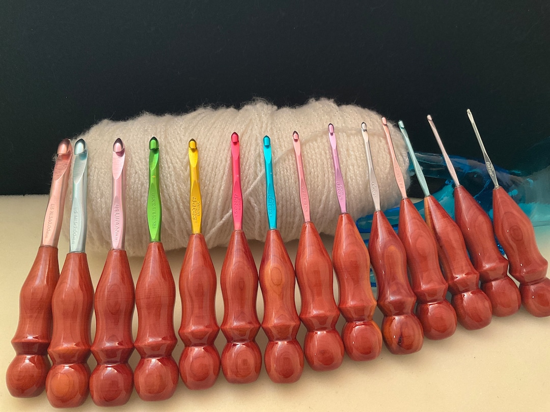 14 Handmade Too Shay Crochet Hook Handle With Susan Bates Hook Size : B ...