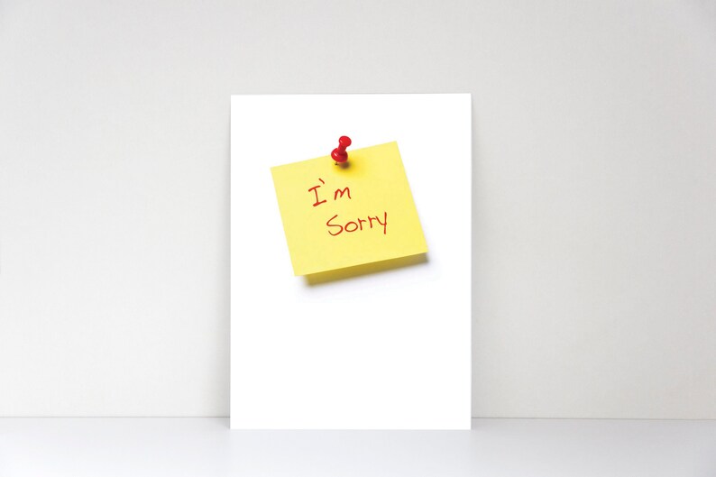 Printable Card for Apology Card, I’m Sorry Card, Make Up, Sincere ...