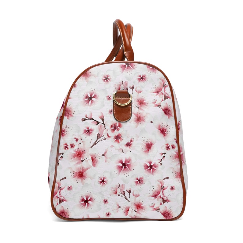Sakura Leaves Waterproof Travel Bag, Japanese Cherry Blossoms Design ...