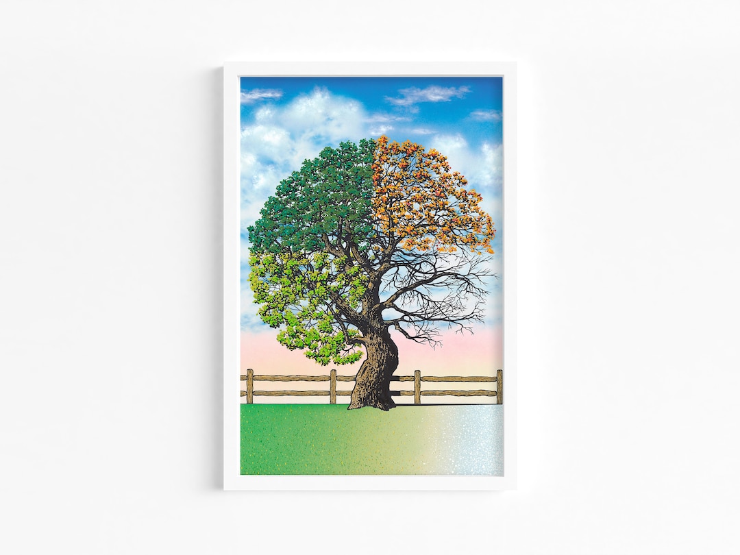 Season of Life Illustration Art, Digital Downloadable Wall Art, Trendy ...
