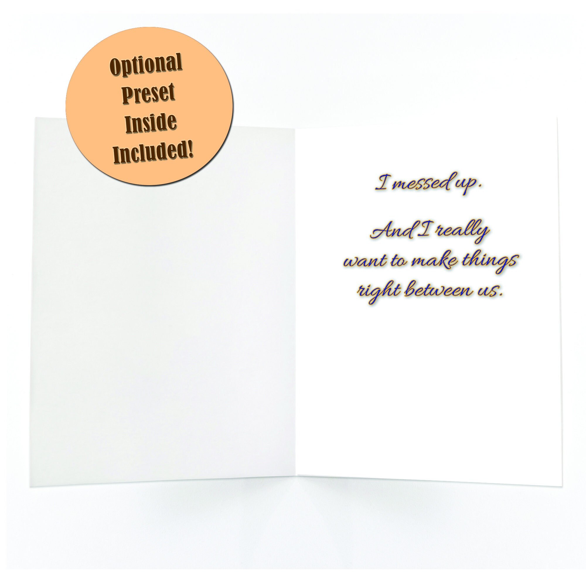 Printable Card for Apology Card, Im Sorry Card, Make Up, Sincere ...