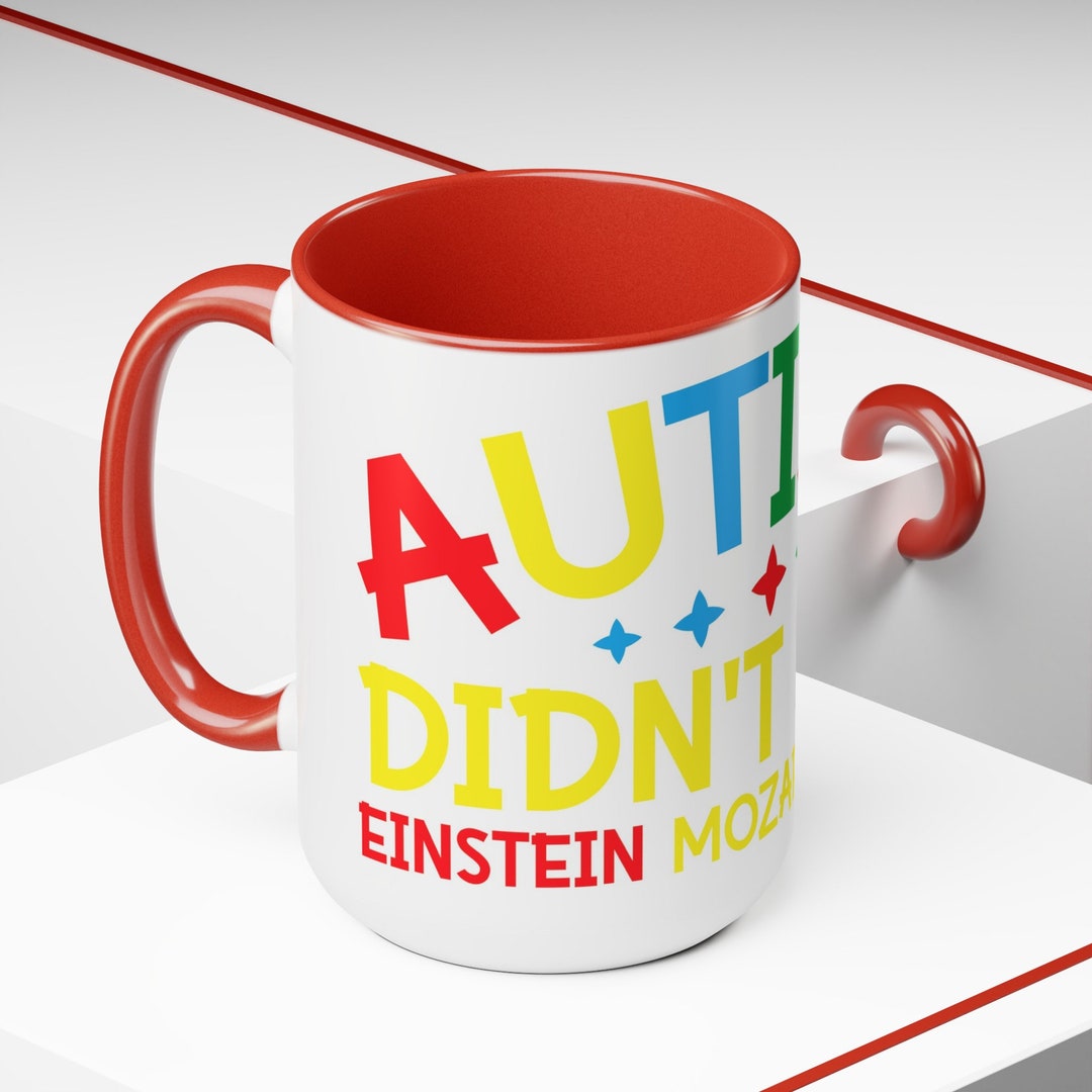 Autism Awareness Two-tone Coffee Mugs, 15oz in Red or Blue, Autism Didn ...