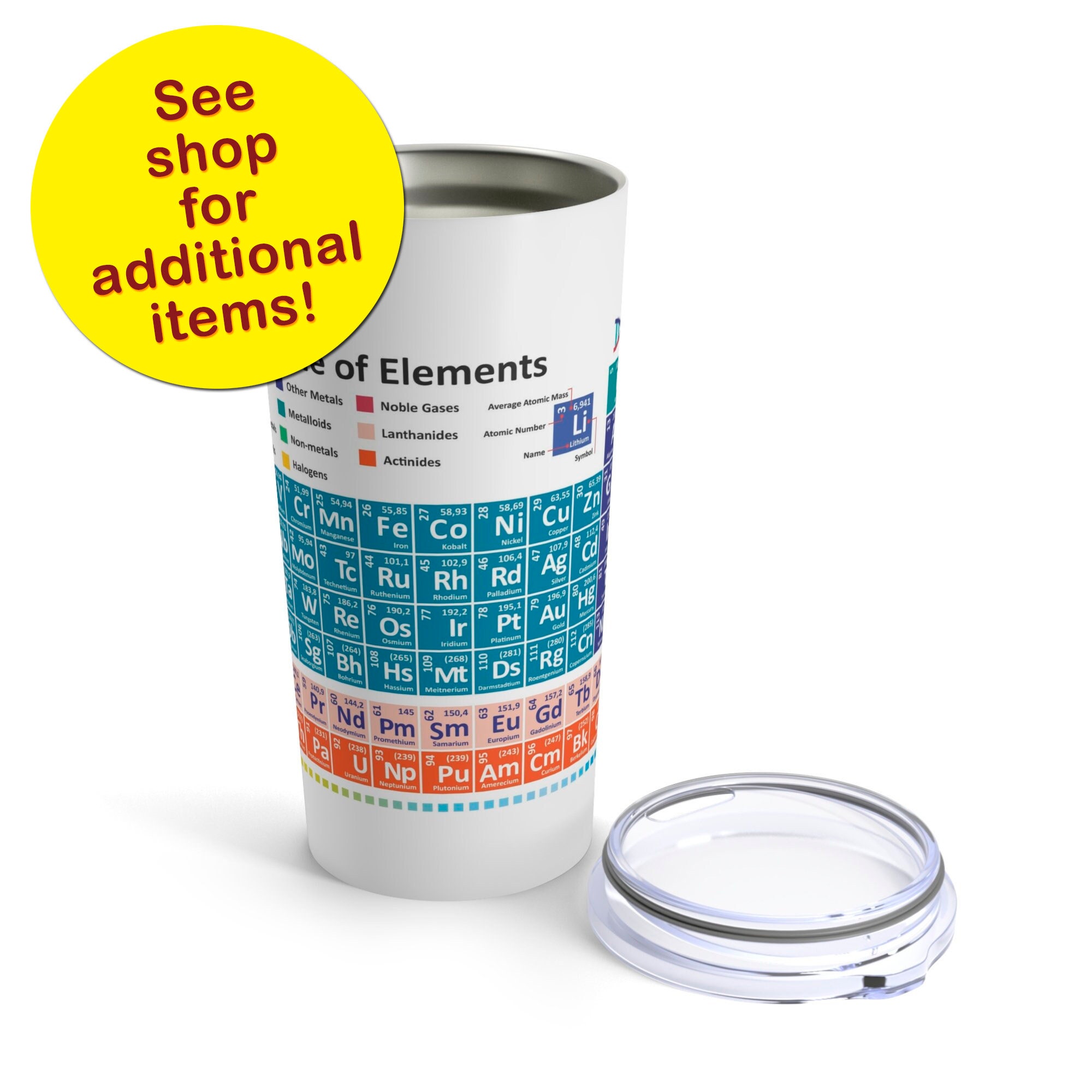 Periodic Table of Elements Two-tone Coffee Mug, 15oz, Ceramic Coffee ...