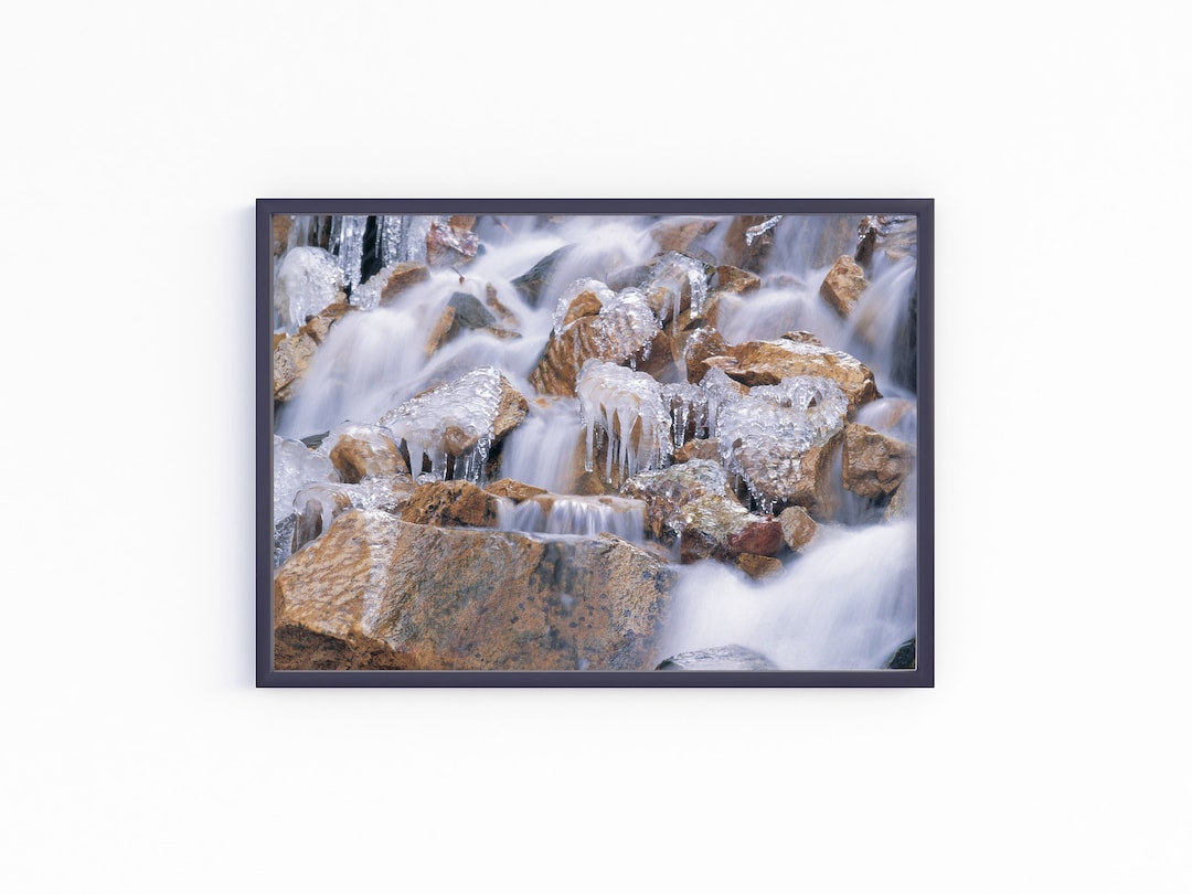 Waterfall Stylized Landscape Photography Art, Digital Downloadable Wall ...