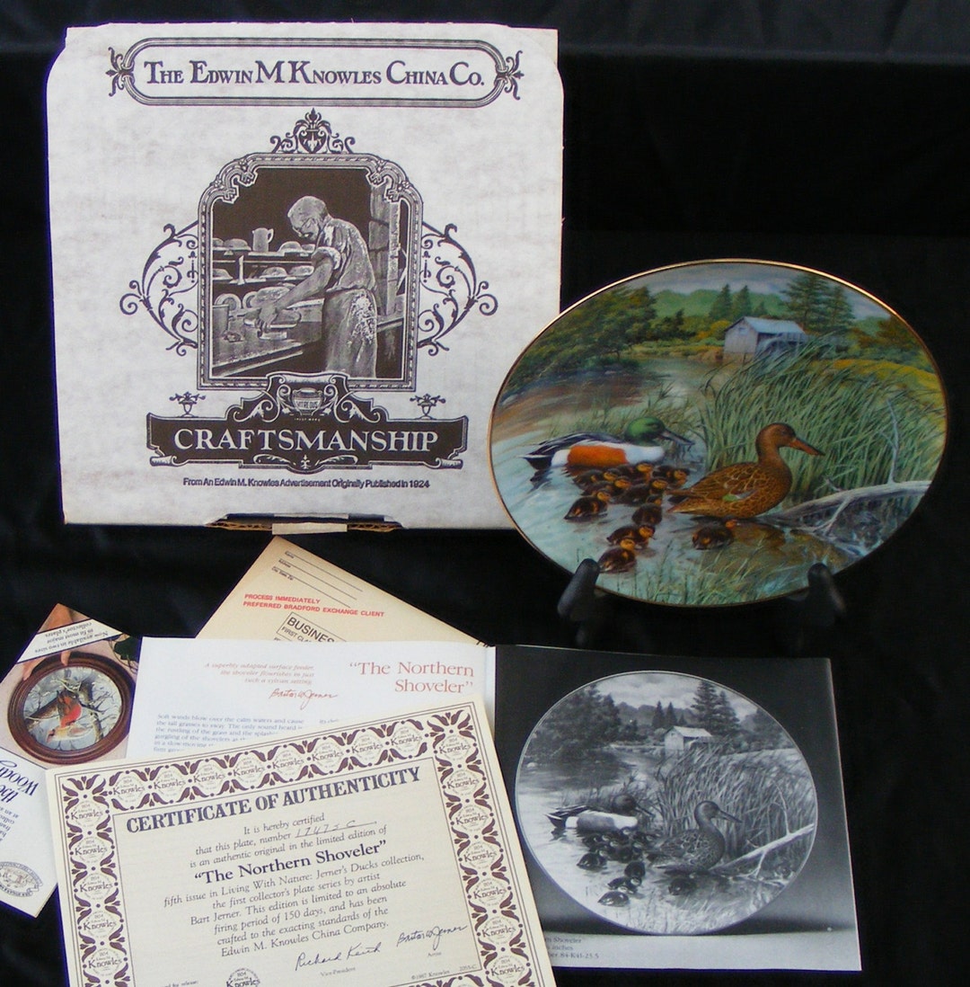 Bradford Exchange "the Northern Shoveler Duck" Barton Bart Jerner's ...