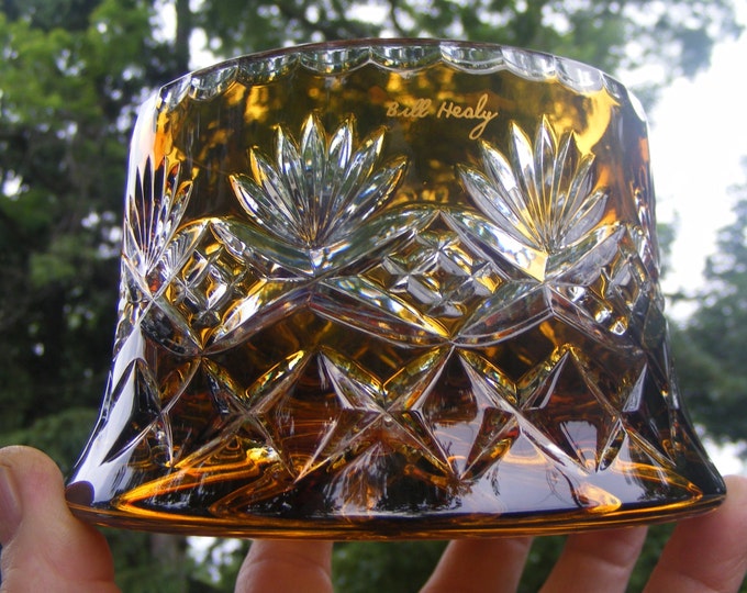 Bill Healy Design Studios New York Artist Signed Hand Cut Crystal Glass ...