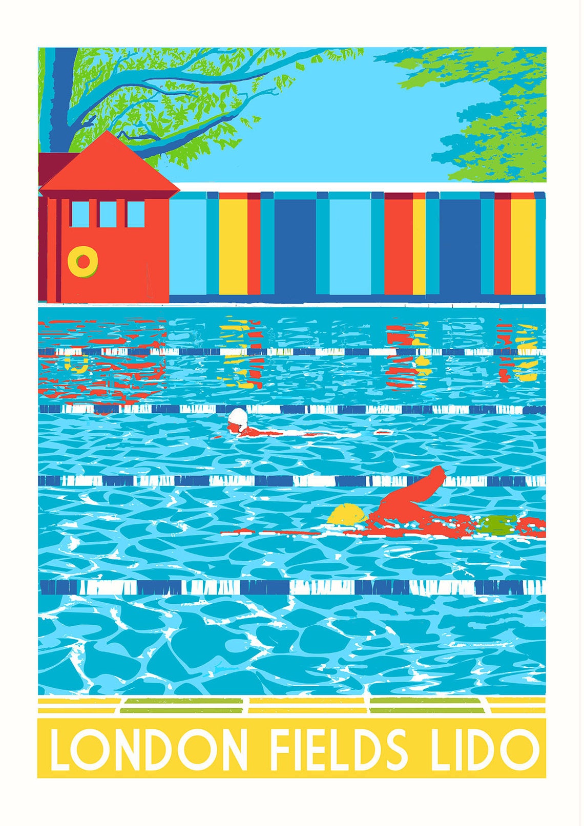 London Fields Lido A3 Giclee Print Limited Edition - Etsy UK