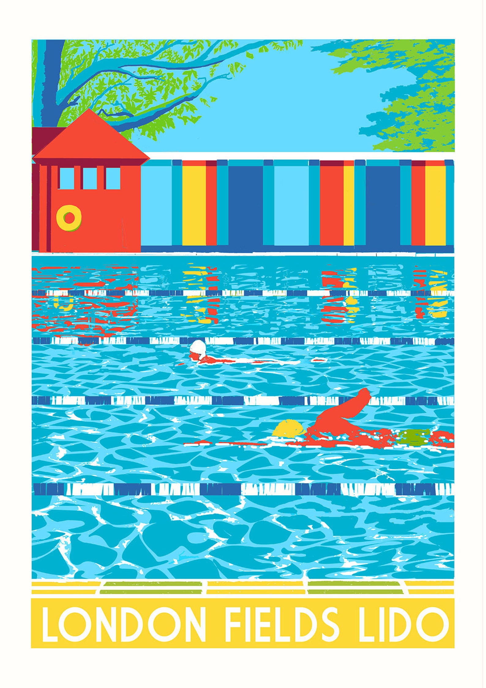 London Fields Lido A3 Giclee Print Limited Edition - Etsy UK