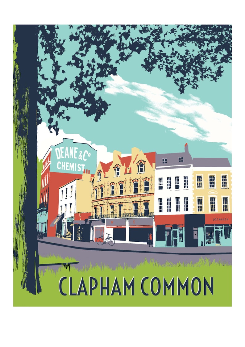 Clapham Common - A3 Screen Print - Limited Edition - FRAMED - Etsy UK