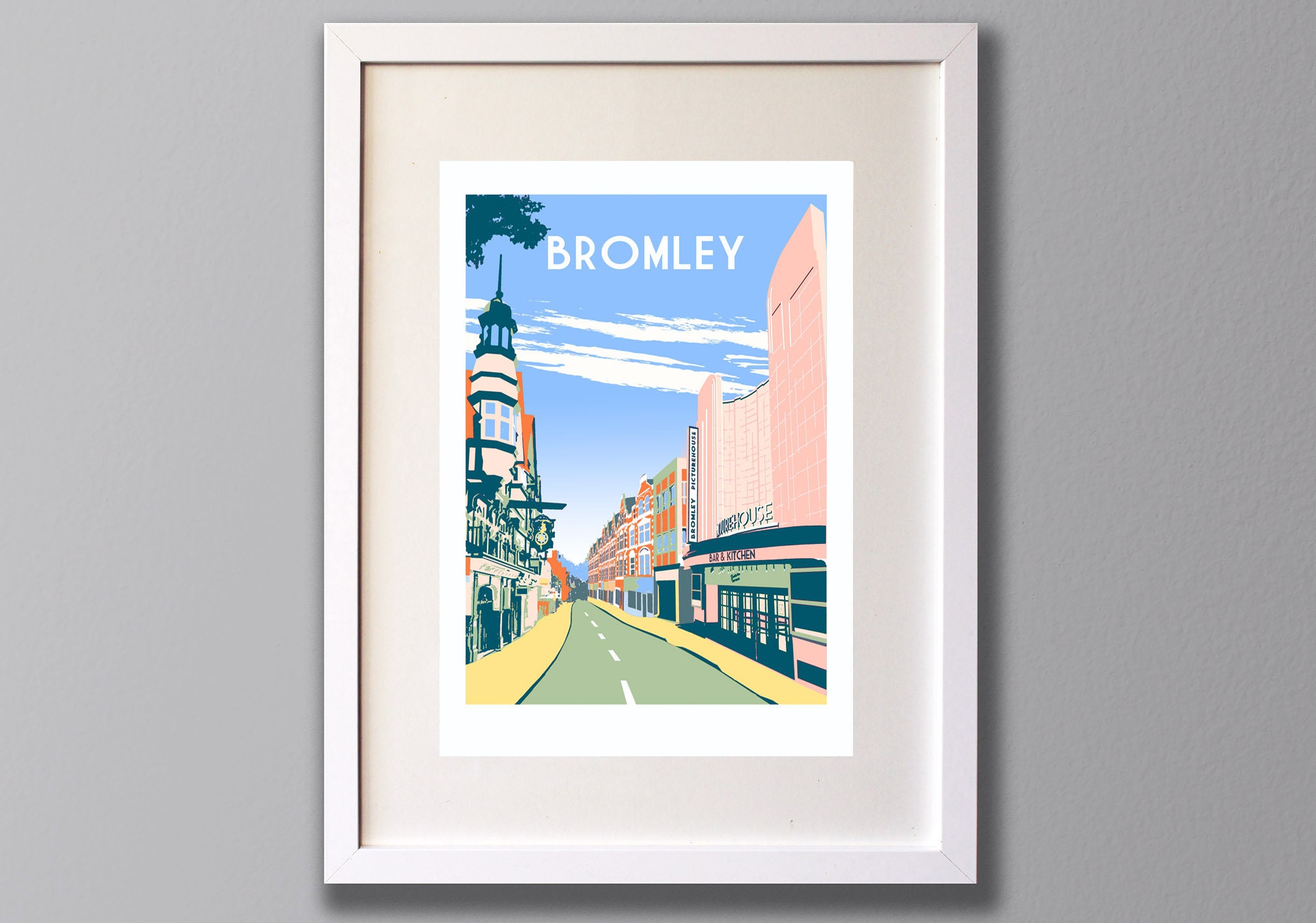 Bromley Art Print A3 Travel Poster - Etsy