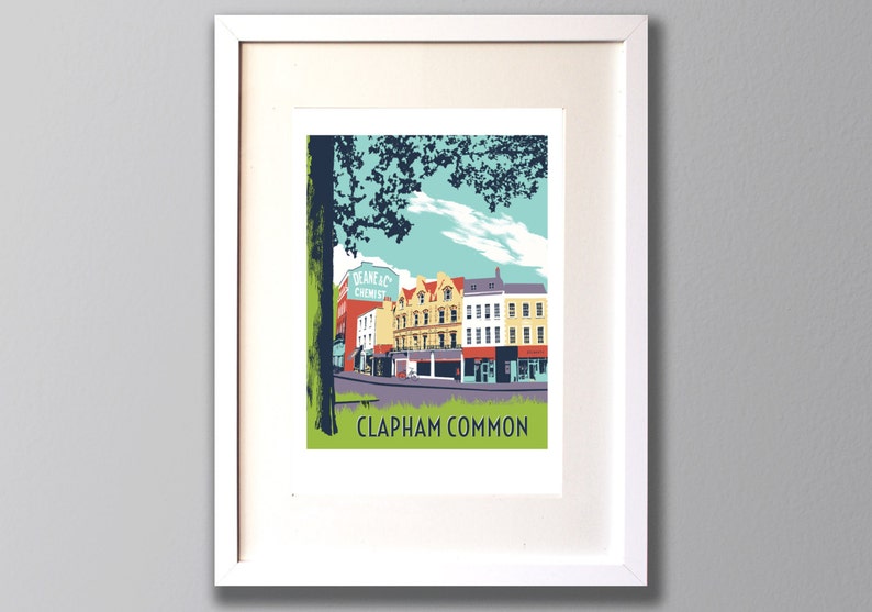 Clapham Common - A3 Screen Print - Limited Edition - FRAMED - Etsy UK