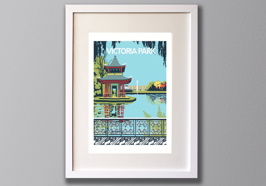 Victoria Park Screen Print, East London, A3 Limited Edition Art - Etsy UK