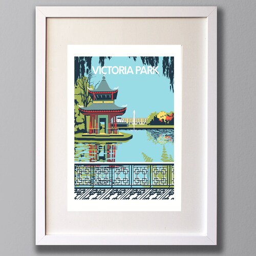 Victoria Park Lake East London Art Print - Etsy