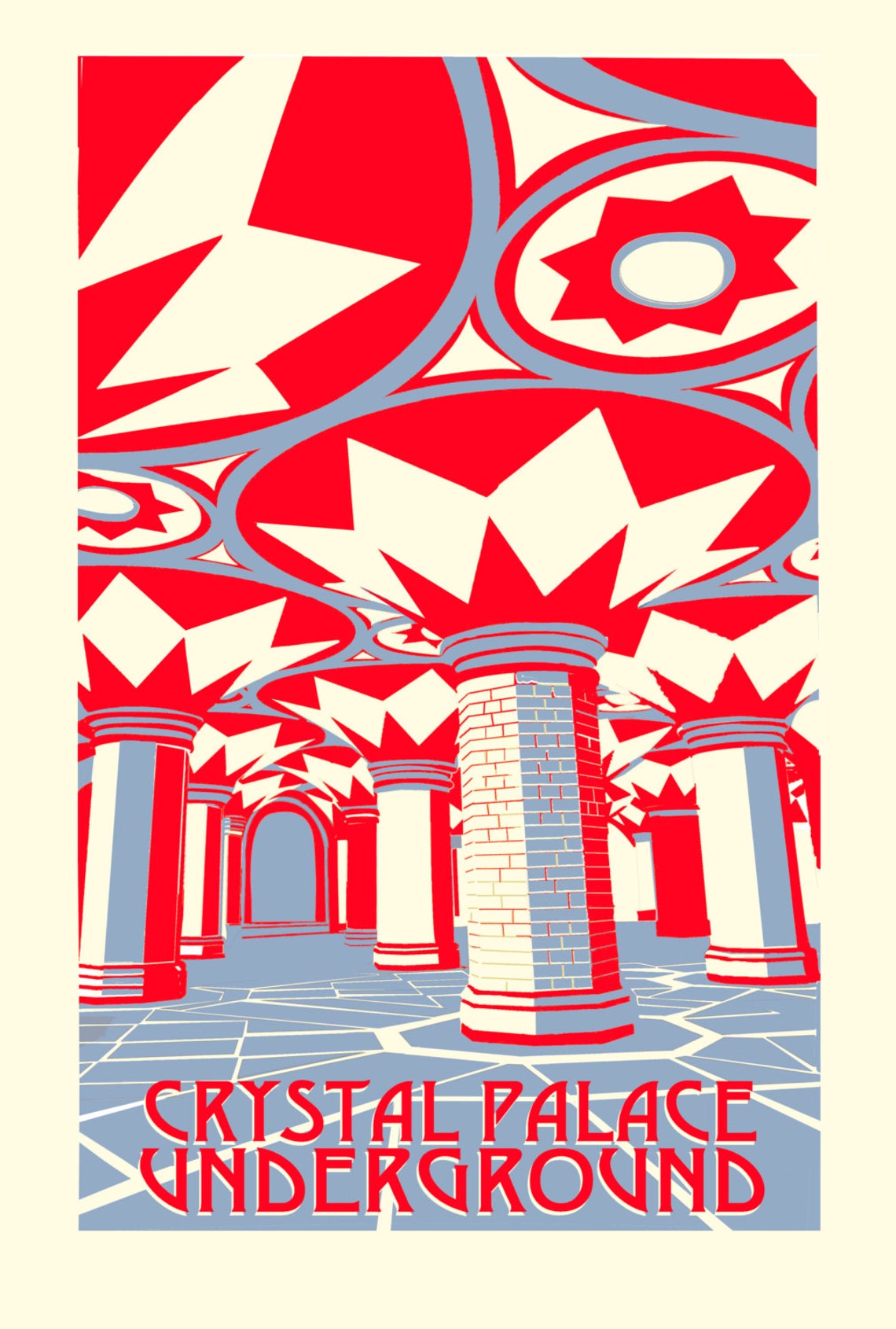 Crystal Palace Subway A3 Print, Crystal Palace Underground, South ...
