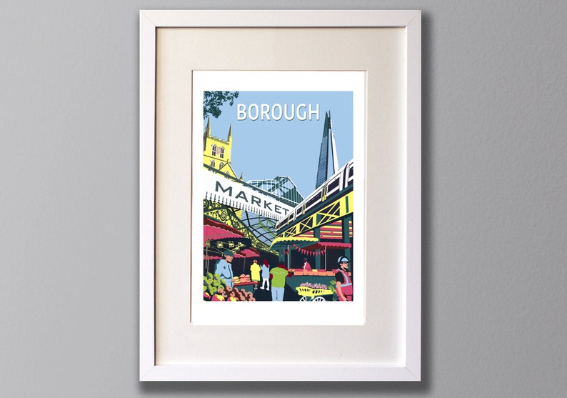 Borough Market Print, London Illustration – A3 Limited Edition Giclee ...