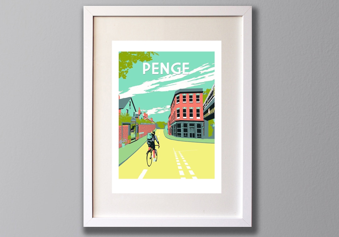 Penge A3 Screen Print, Alexandra Nurseries & Pub, South London ...
