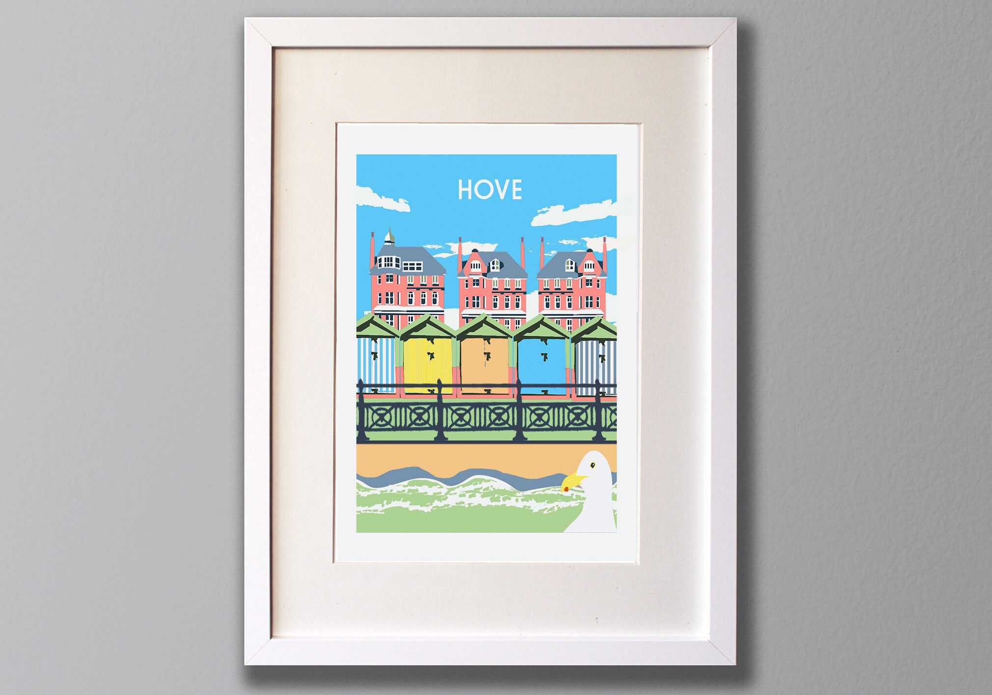 Hove Art Print, Travel Screen Print A3 Limited Edition Art - Etsy