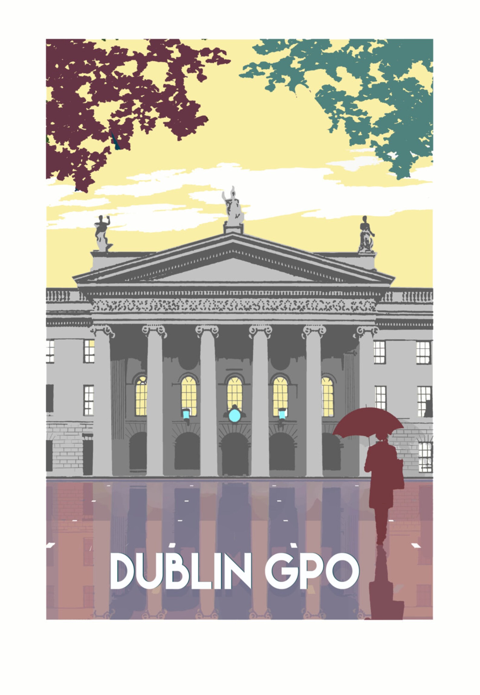 GPO Dublin Limited Edition A3 Giclee Print Dublin Ireland - Etsy