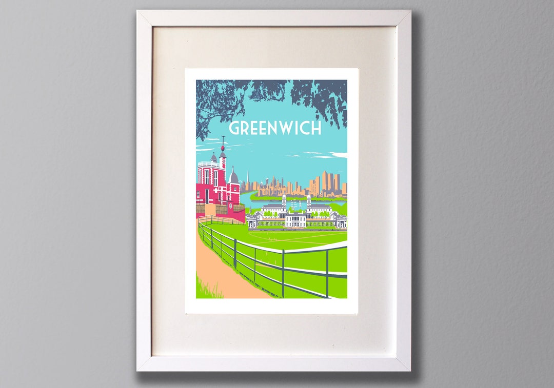 Greenwich Screen Print, London Illustration – A3 Limited Edition ...