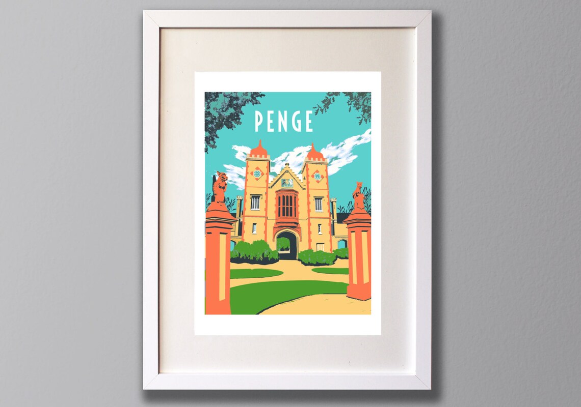 Penge A3 Screen Print Royal Waterman's Almshouses South - Etsy
