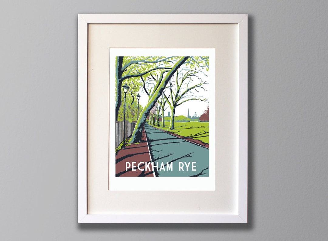 Peckham Rye, Limited Edition A3 Screen Print, London, South London, UK ...