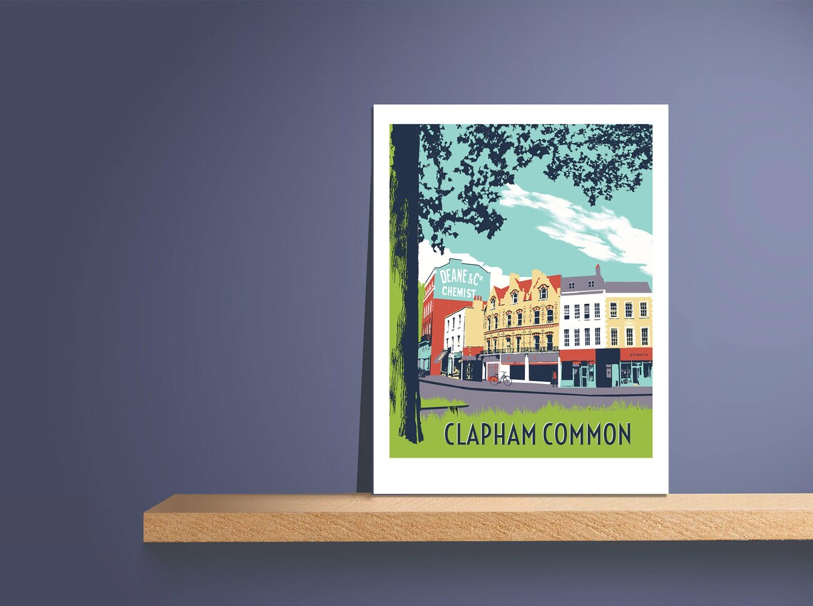 Clapham Common - A3 Screen Print - Limited Edition - FRAMED - Etsy UK