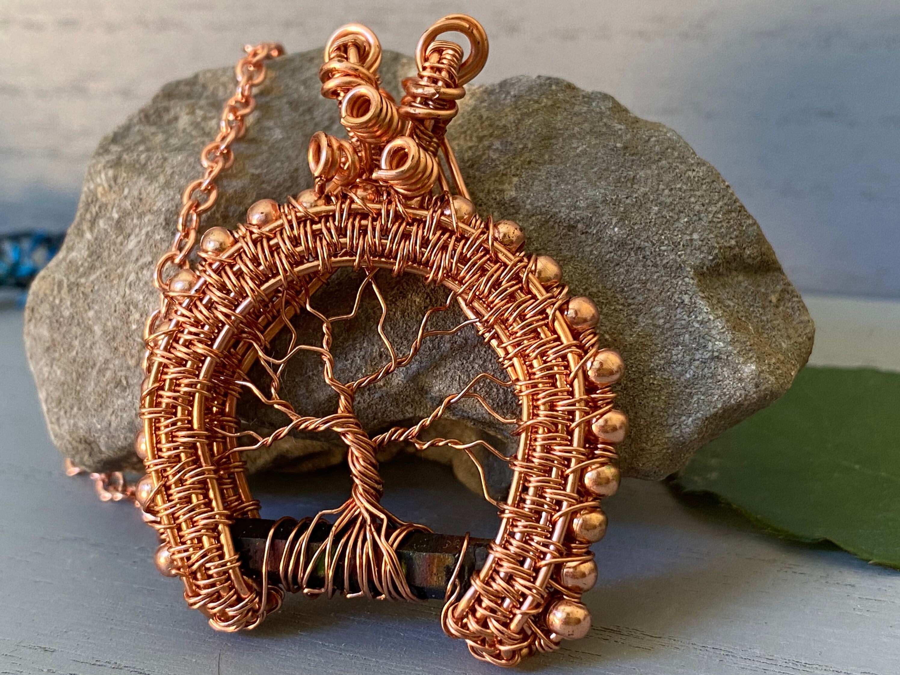 Wire Tree Necklace Black Quartz Wire Tree of Life Necklace - Etsy